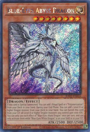 Blue-Eyes Abyss Dragon - RA01-EN016 - Platinum Secret Rare - 25th Anni ...