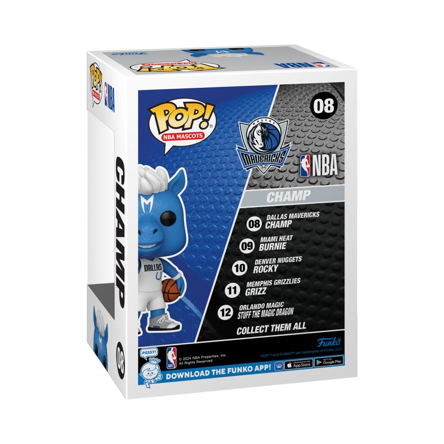 NBA: Mascots - Dallas Champ Pop! Vinyl – The CollectorSmith